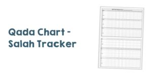 Qadha Chart - Salah Tracker - IlmBank