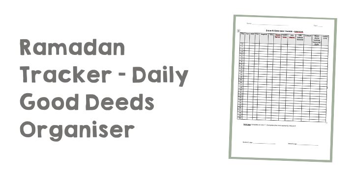 Ramadan Tracker – Daily Good Deeds Organiser - IlmBank